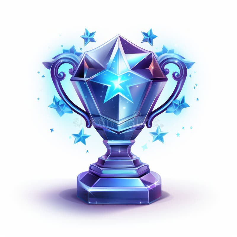 An Illustration of a Trophy with Stars on it Stock Illustration ...