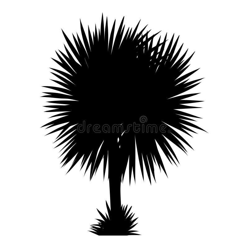 Illustration of Tropical Palm Silhouette Stock Illustration ...