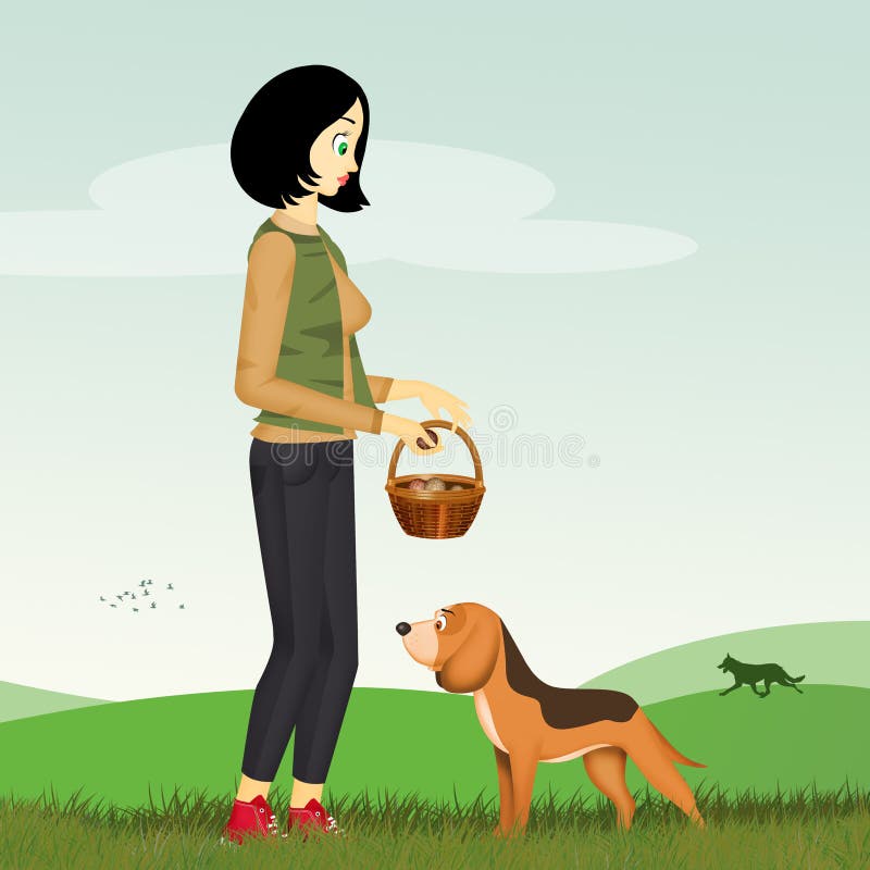 Truffle Hunting Stock Illustrations – 35 Truffle Hunting Stock ...
