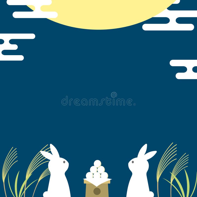 Tsukimi frame stock vector. Illustration of japanese - 150306598