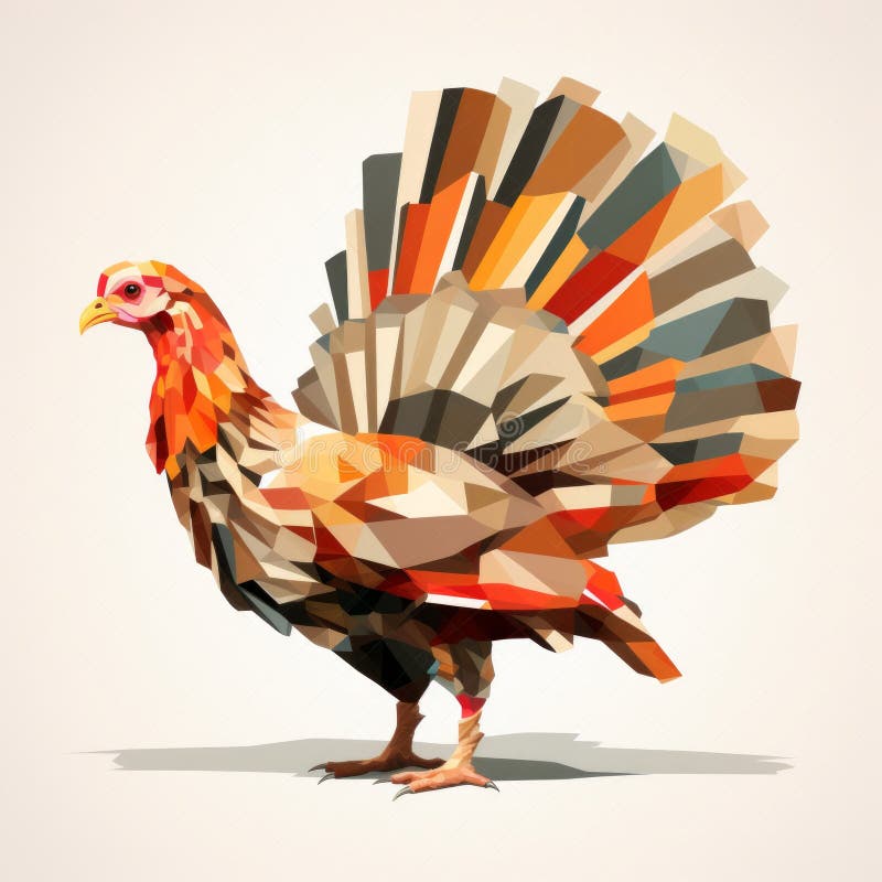 An Illustration of a Turkey in Low Polygonal Style Stock Illustration ...