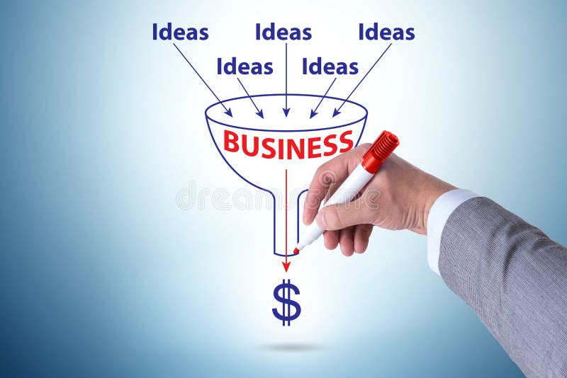 Illustration of Turning Ideas into Business Outcomes Stock Image ...