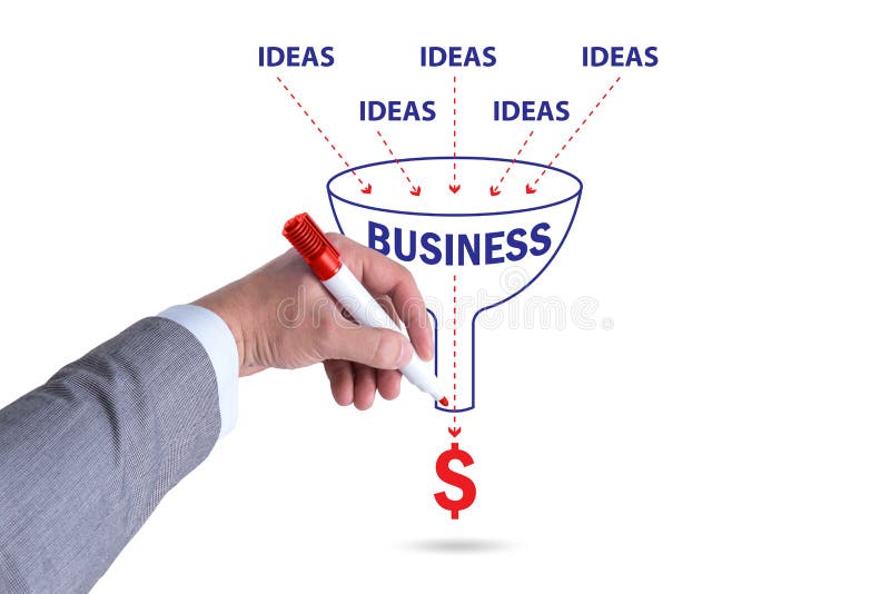 Illustration of Turning Ideas into Business Outcomes Stock Illustration ...