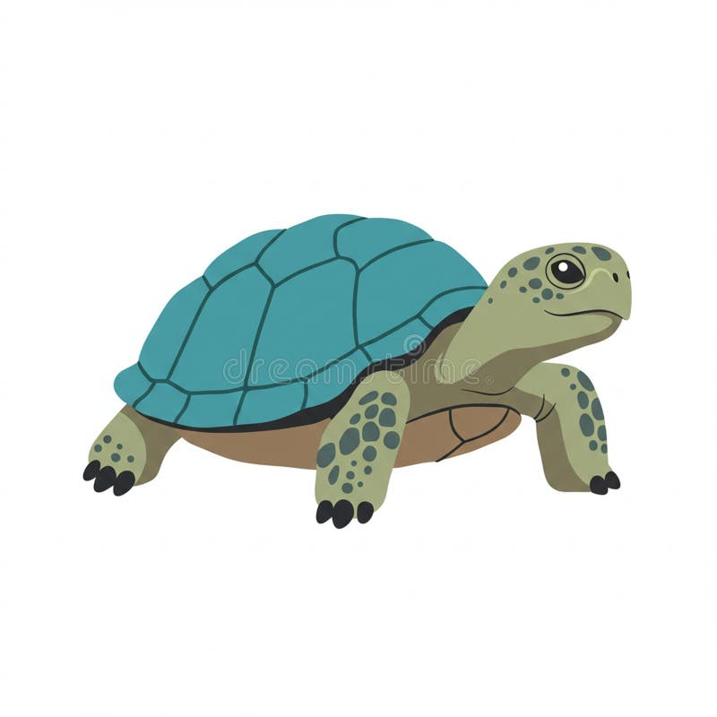 Illustration of a Turtle Featuring a Stylized Design. the Turtle Has a ...