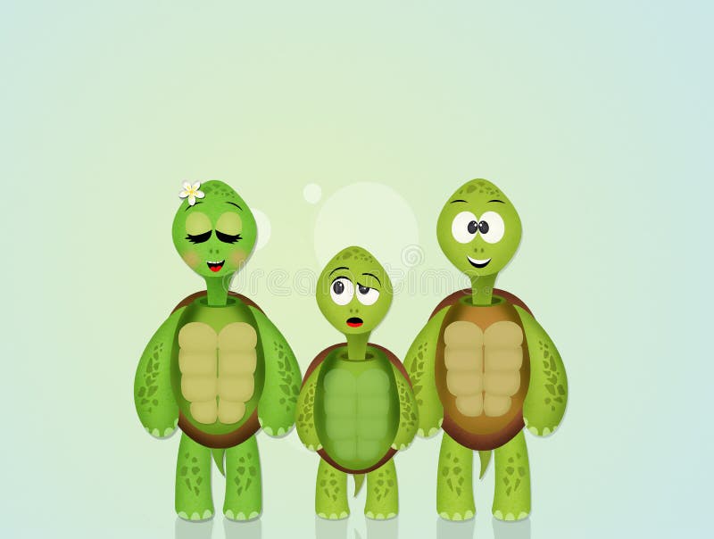 Family of turtles stock illustration. Illustration of turtle - 70126704