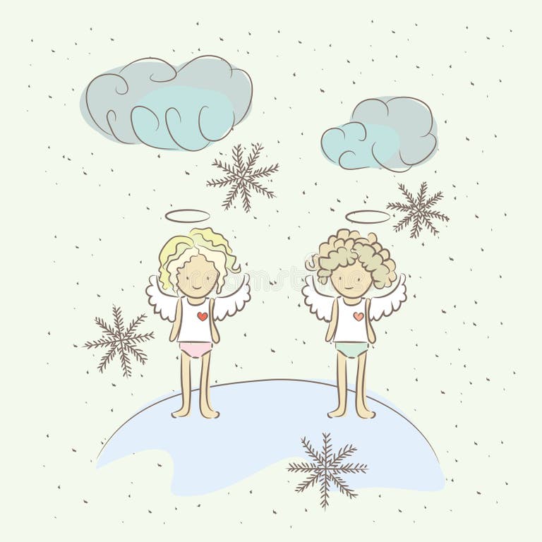 Two Angels Stock Illustrations – 851 Two Angels Stock Illustrations ...