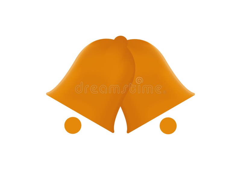 Illustration of Two Bells with Mesh Technique Stock Vector ...