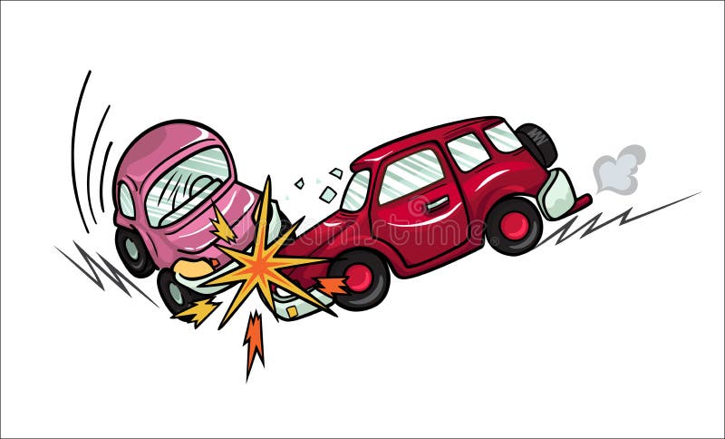 Illustration of Two Cartoon Cars Involved in a Car Wreck. Stock Vector ... Illustration of Two Cartoon Cars Involved in a Car Wreck. Stock Vector ...