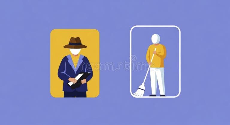 Illustration of Two Characters in Distinctive Styles Representing ...