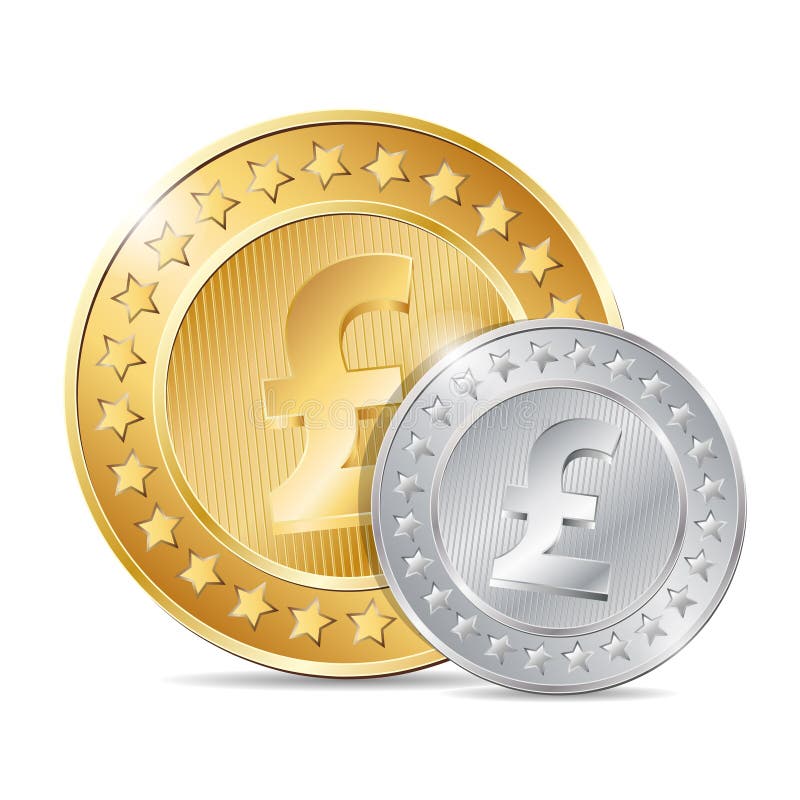 Illustration of Two Coins with Pound Sign Stock Illustration ...