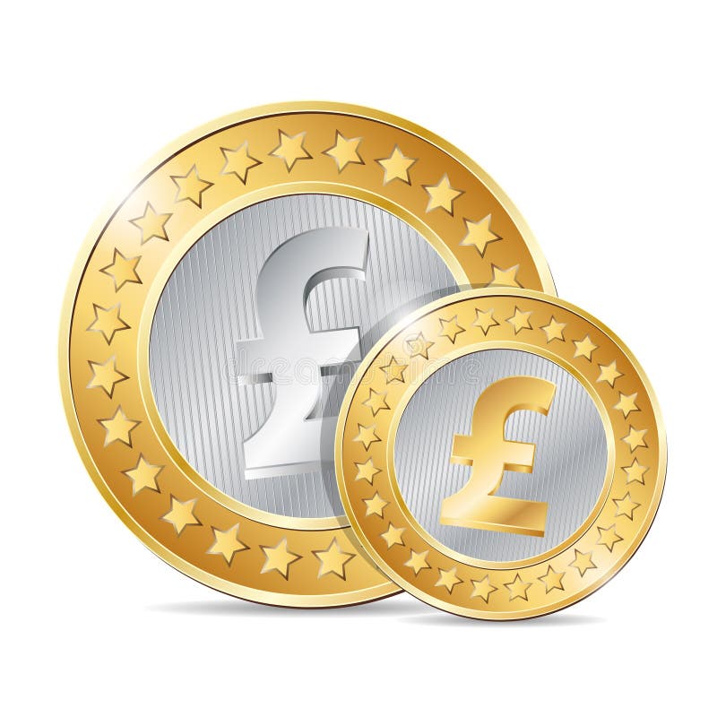 Illustration of Two Coins with Pound Sign Stock Illustration ...