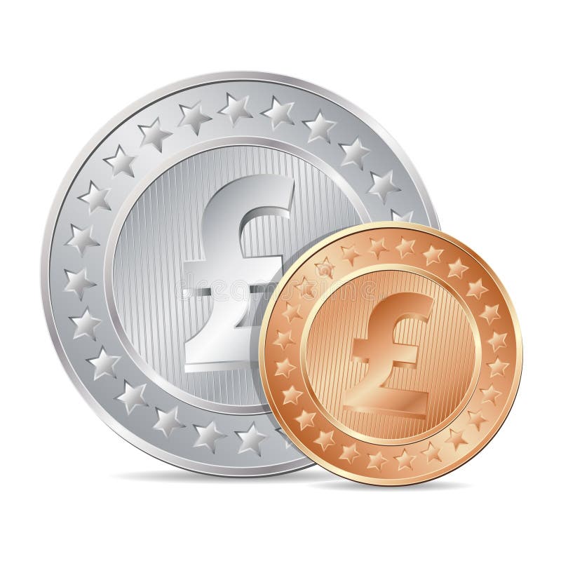 Illustration of Two Coins with Pound Sign Stock Illustration ...