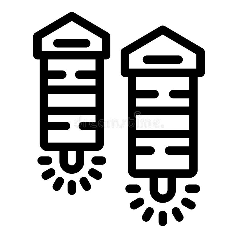 Black and White Cracker Firework Icons Stock Vector - Illustration of ...