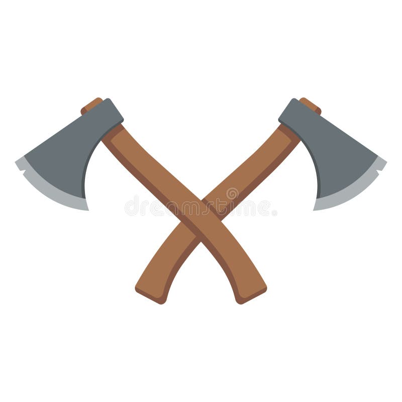 Illustration of Two Crossed Axes. Vector. Stock Vector - Illustration ...