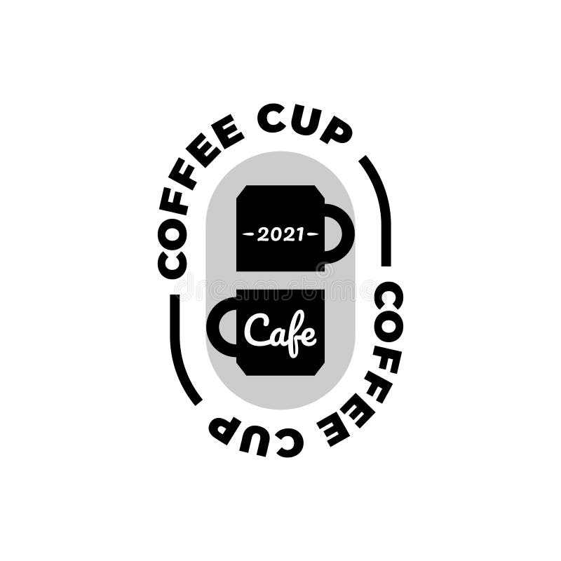 Illustration of a Two Cups of Coffee with a Retro Style. Coffee Shop ...