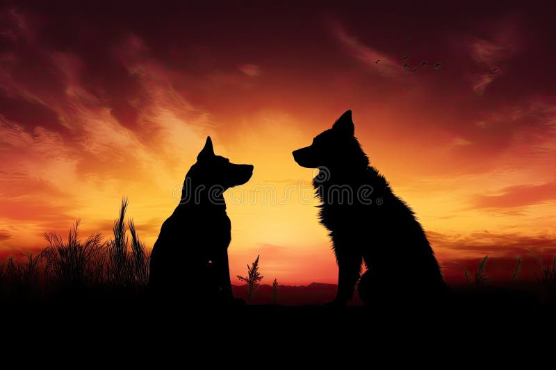 Dogs Sunset Stock Illustrations – 280 Dogs Sunset Stock Illustrations ...