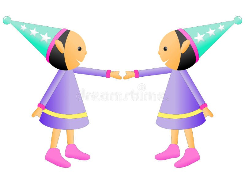 Two cute dolls stock illustration. Illustration of rags - 16515457