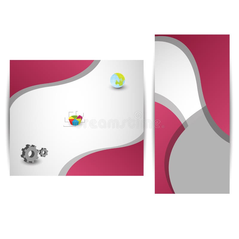 Illustration of Two-fold Business Brochure. Stock Vector - Illustration ...