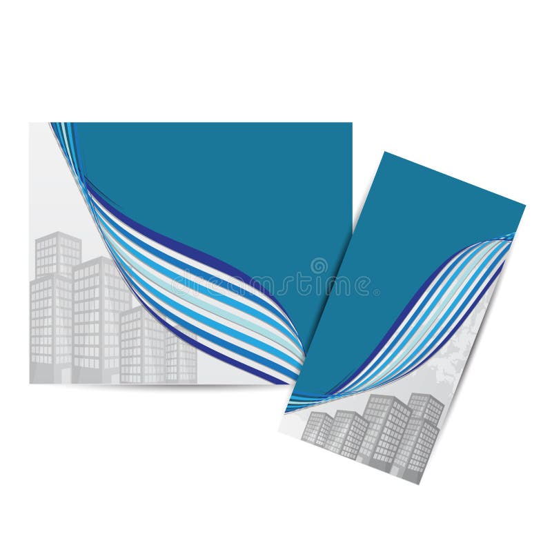 Illustration of Two-fold Business Brochure. Stock Vector - Illustration ...