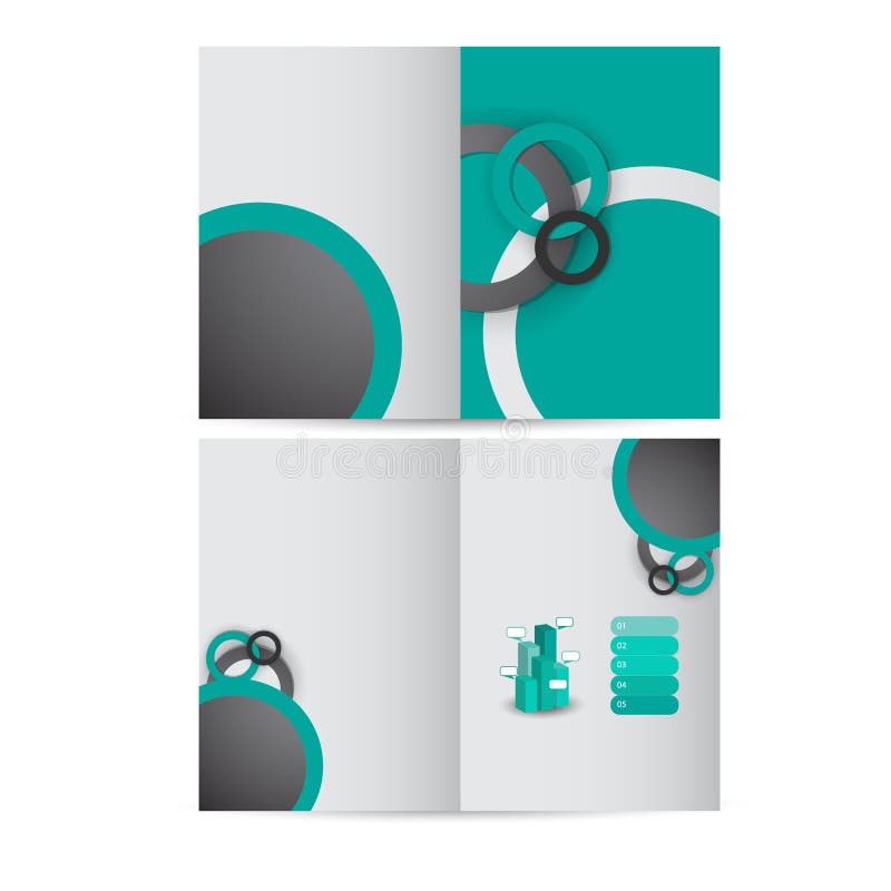 Illustration of Two-fold Business Brochure. Stock Vector - Illustration ...