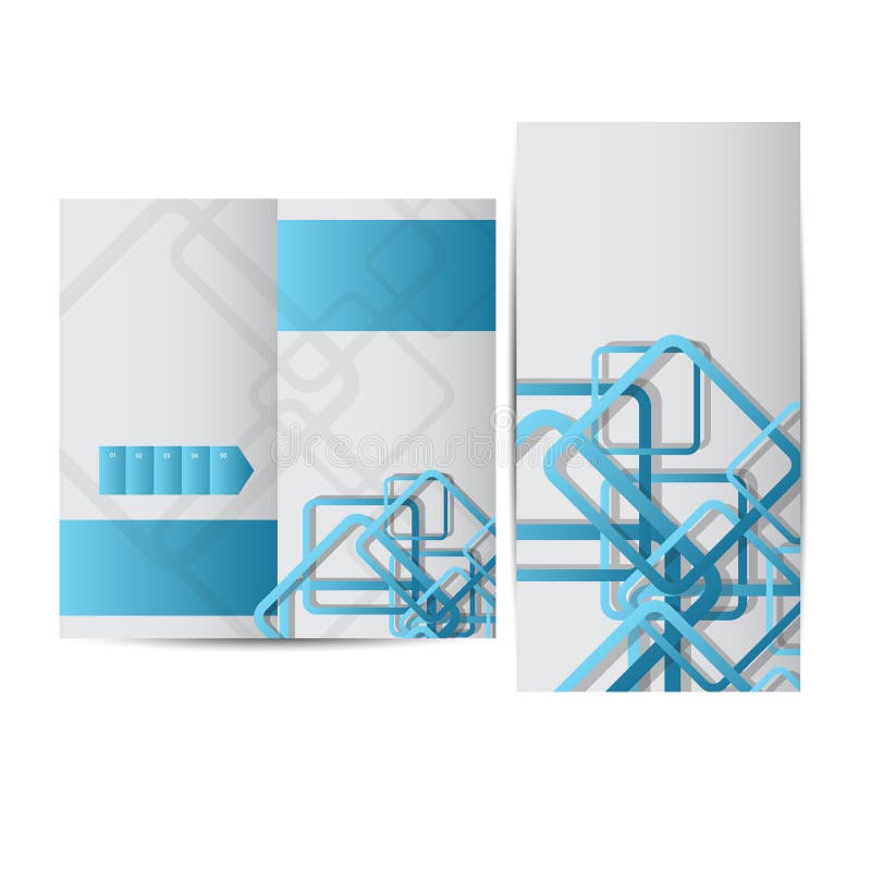 Illustration of Two-fold Business Brochure. Stock Vector - Illustration ...