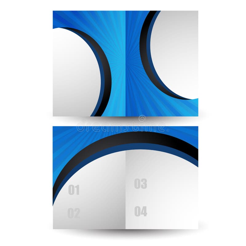 Illustration of Two-fold Business Brochure. Stock Vector - Illustration ...