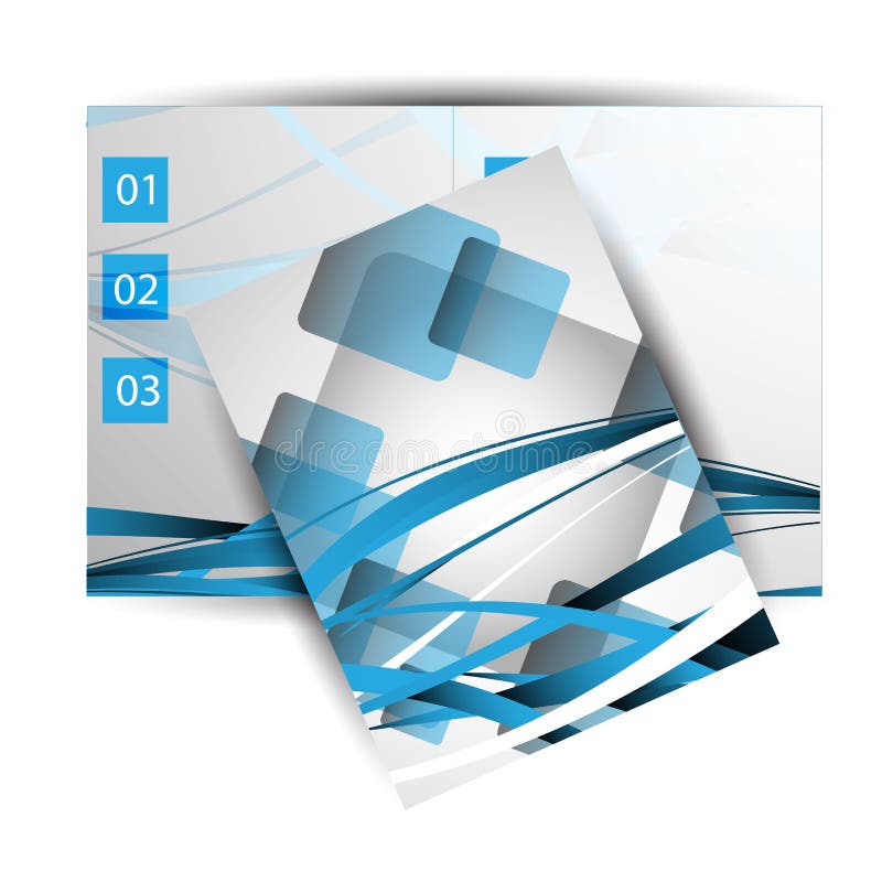 Illustration of Two-fold Business Brochure. Stock Vector - Illustration ...