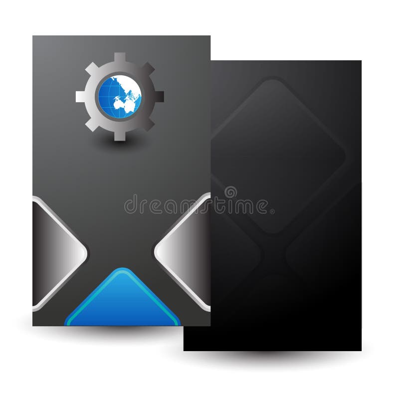 Illustration of Two-fold Business Brochure. Stock Vector - Illustration ...