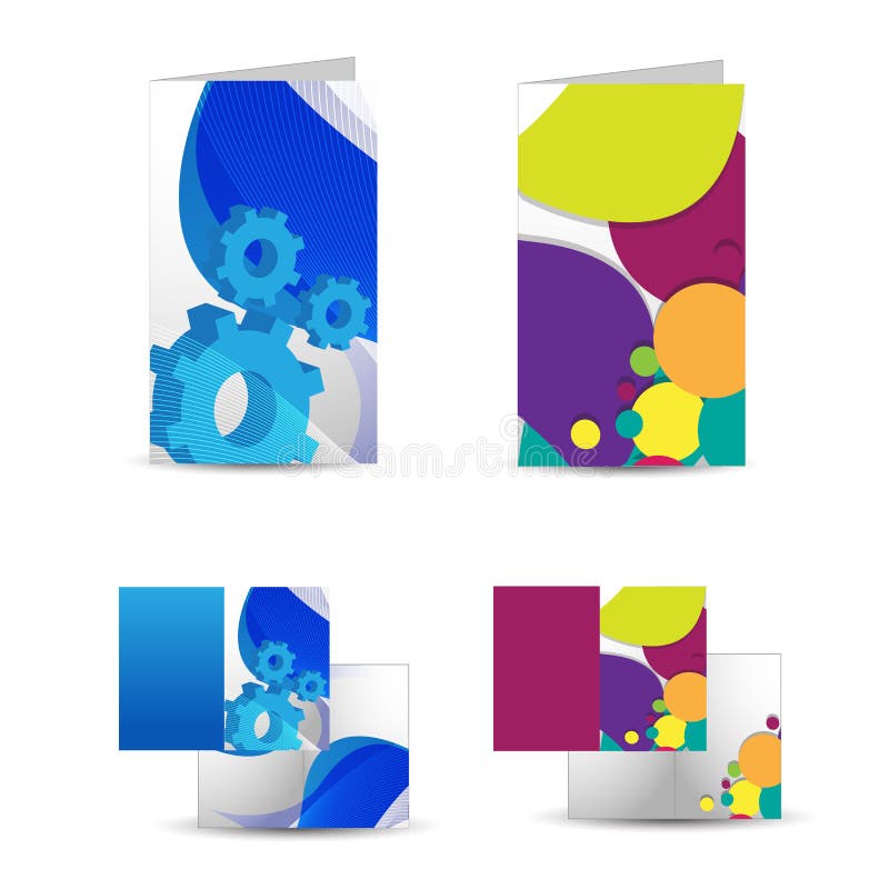 Illustration of Two-fold Business Brochure. Stock Vector - Illustration ...