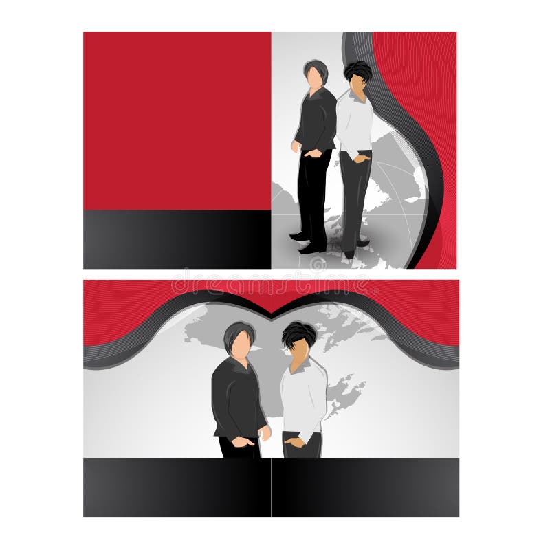 Illustration of Two-fold Business Brochure. Stock Vector - Illustration ...