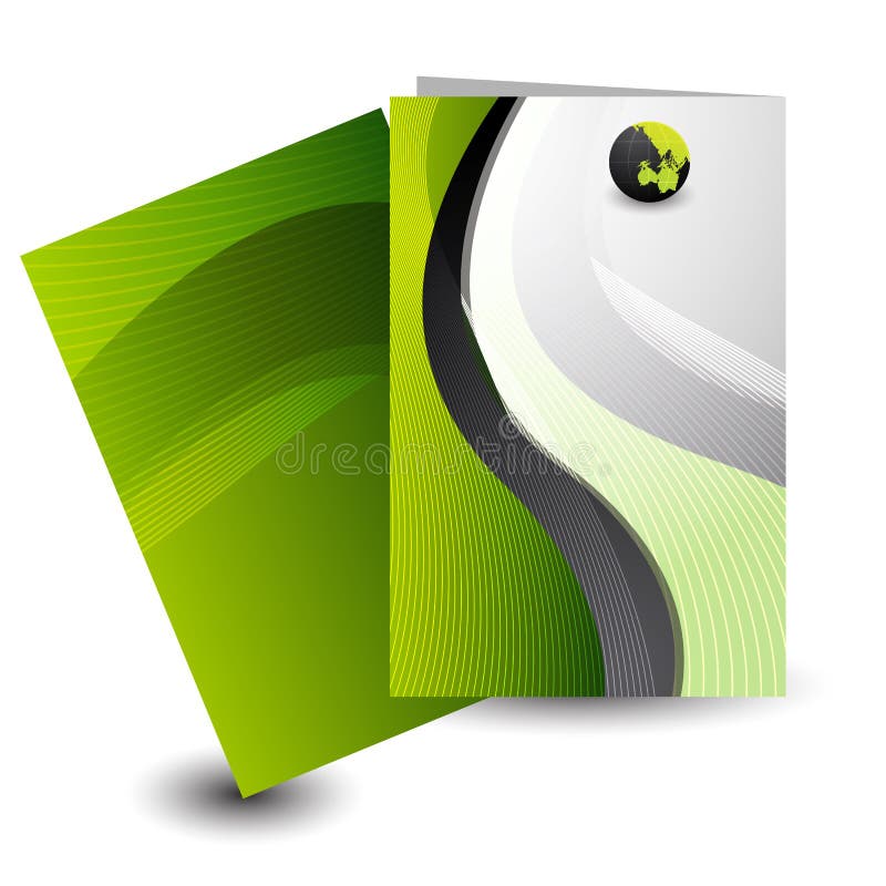 Illustration of Two-fold Business Brochure. Stock Vector - Illustration ...