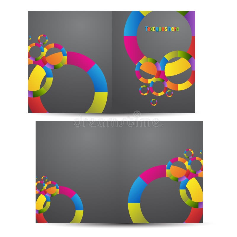 Illustration of Two-fold Business Brochure. Stock Vector - Illustration ...