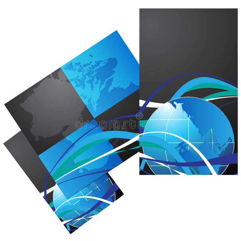 Illustration of Two-fold Business Brochure. Stock Vector - Illustration ...