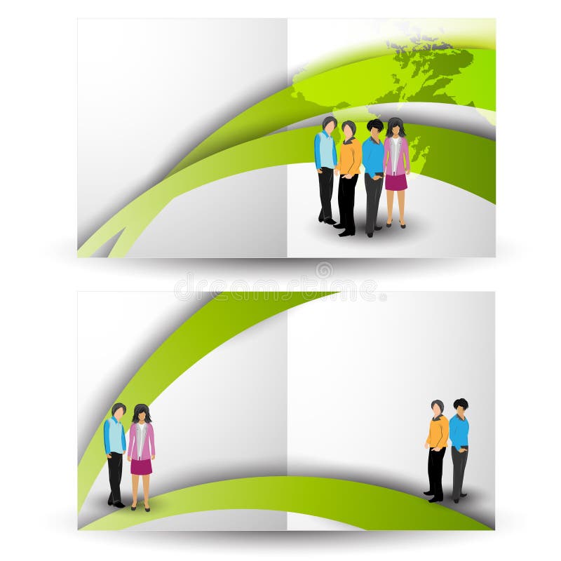 Illustration of Two-fold Business Brochure. Stock Vector - Illustration ...