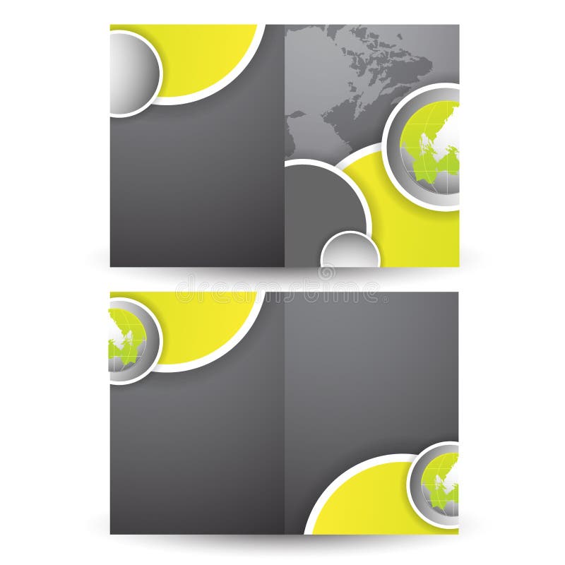 Illustration of Two-fold Business Brochure. Stock Vector - Illustration ...