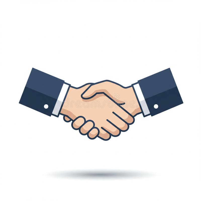 Illustration of Two Hands Engaging in a Handshake. the Hands are ...