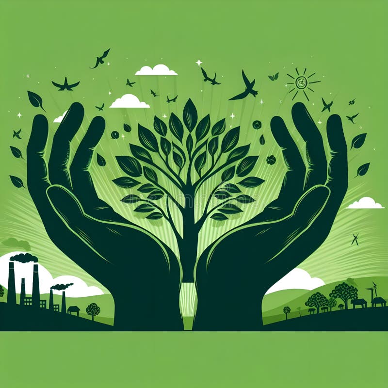 Two Hands Green Tree Stock Illustrations – 1,144 Two Hands Green Tree ...