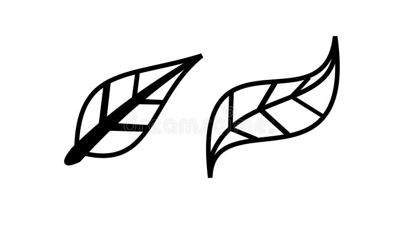 Illustration of two leaves stock illustration. Illustration of brand ...
