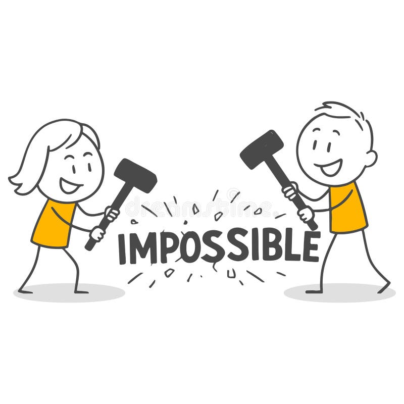 An Illustration of Two People Overcoming Challenges with Hope and ...