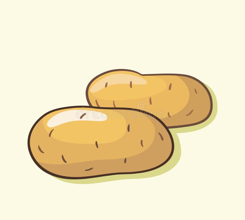 Two potatoes stock vector. Illustration of green, cartoon - 35321383