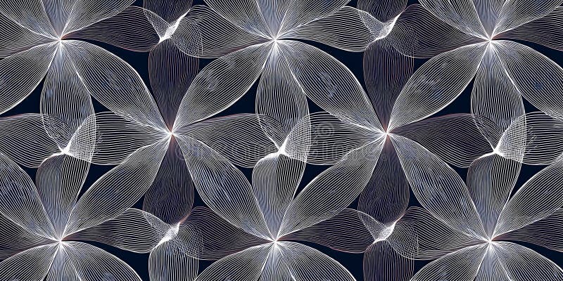 Intricate Pattern Featuring Abstract, Overlapping Shapes Resembling ...