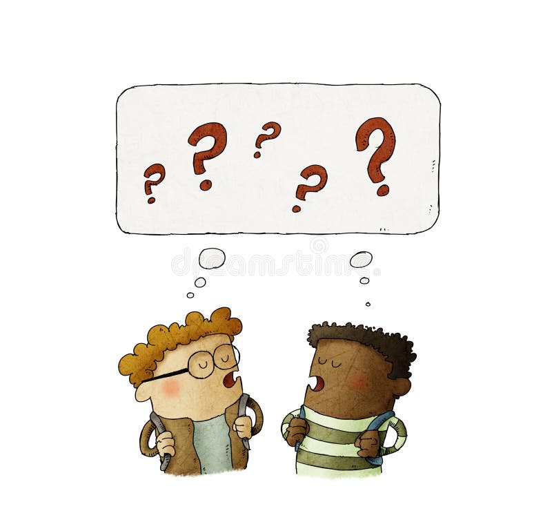 Two Kids Thinking Stock Illustrations – 316 Two Kids Thinking Stock ...