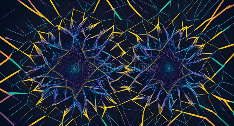 A Computer Generated Image of Two Colorful Flowers Created with ...