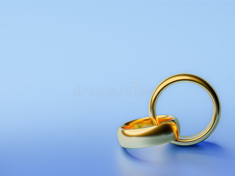 Illustration of Two Wedding Gold Rings with Blank Background. Unity ...