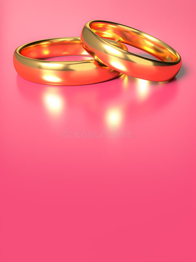 Illustration of Two Wedding Gold Rings with Blank Background. Unity ...