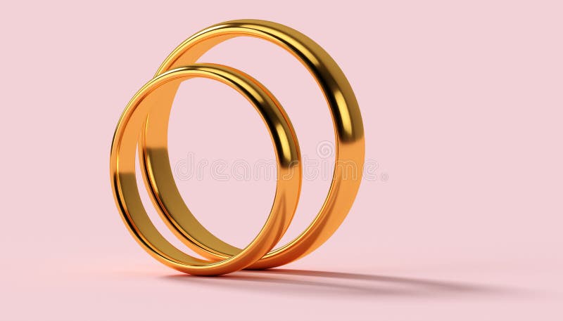 Illustration of Two Wedding Gold Rings. Unity Concepts Stock ...