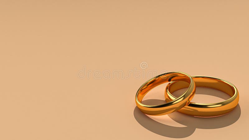 Illustration of Two Wedding Gold Rings. Unity Concepts Stock ...