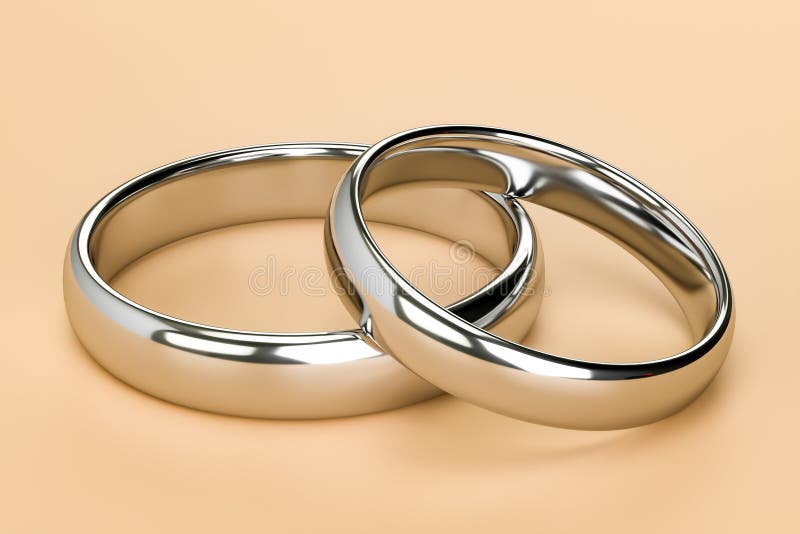 Illustration of Two Wedding Silver Rings. Unity Concepts Stock ...