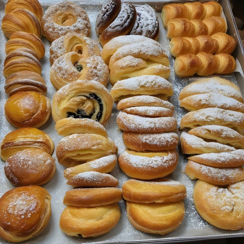 Italian Pastries Cannoncino. Vector Outline Illustration in Sketch ...