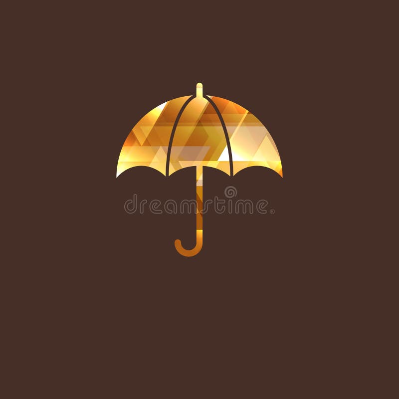 Illustration with an Umbrella Sign Stock Illustration - Illustration of ...